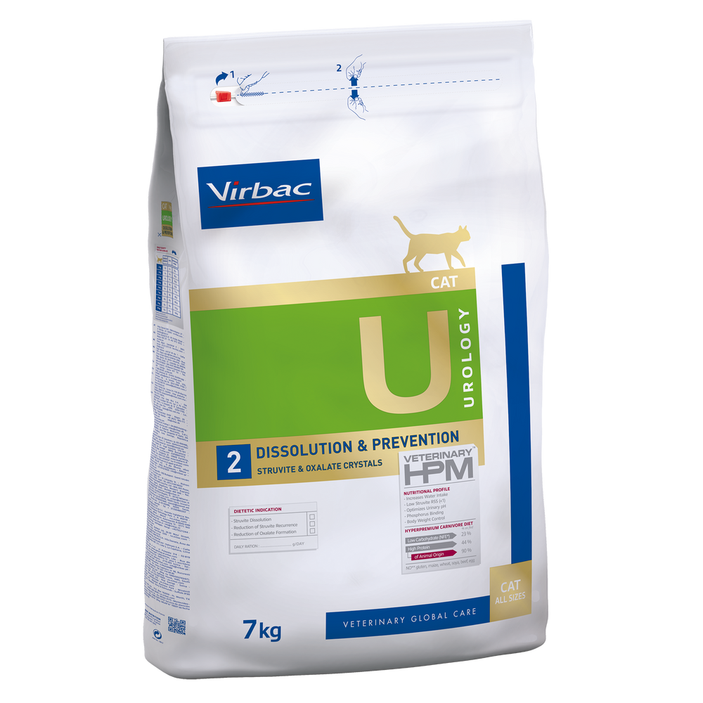 Virbac HPM Diet Cat Urology 2 Dissolution & Prevention 7 kg